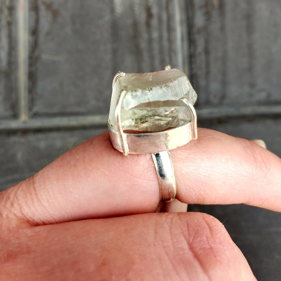 Handmade | Jewelry | New Natural Crystal Quartz Silver Ring | Poshmark